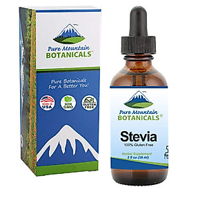 Liquid Stevia Drops – Alcohol Free and Kosher Sugar Substitute - 2oz Glass Bottle