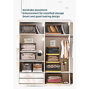 Foldable plastic storage box - 56 Liter (Large - 3 set combo (Yellow, Green, White), Transparent)