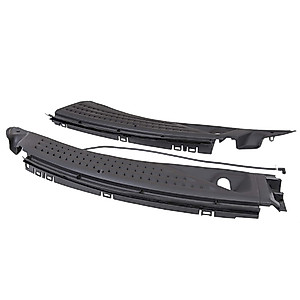 ECOTRIC Pair Front Cowl Panel Grille Vents Windshield Wiper Set w/Seals Compatible with 2009-2014 Ford F150 Replace # BL3Z15022A68A & BL3Z15022A69A Passenger Driver Side