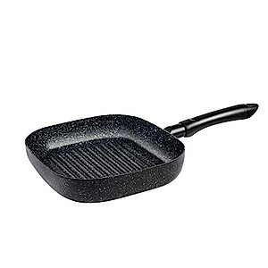 SDGH Frying Pan, Contemporary Hard-Anodized Aluminum Nonstick Cookware, Square Grill Pan, Black