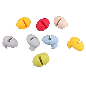 Cartoon Silicone Cooking Pot Lid Clips Pot Holder Kitchen Cooking Prevent Overflow Tool Kitchen Accessories(6pc-pig)