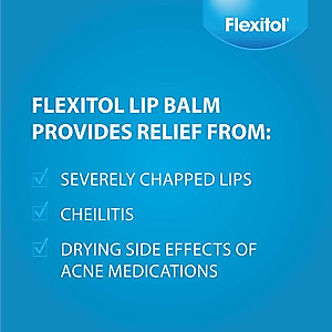 Flexitol Lip Balm, 0.35 Ounce Tube, Cream White, 3 Count (Pack of 1)
