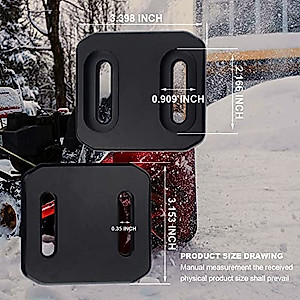 EZYPAK Snowblower Composite Skid Shoe for John Deere M118098 780061 1740718AYP TRS22, TRS24, TRS26, TRX24 and TRX26 Snow Blowers - (Set of 2)