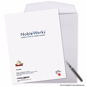 NobleWorks - 1 Humorous Birthday XL Greeting Card w/Envelope 8.5 x 11 Inch - Funny Sympathy Old Lady With A Birthday Prayer Guide for the Senile - Happy Bday Card - Senility Prayer J9046BDG