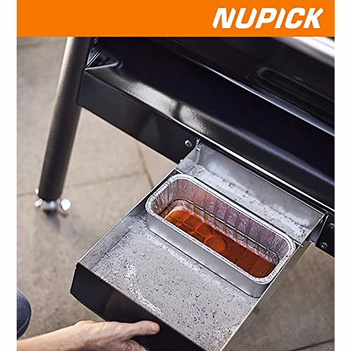 NUPICK 35 Pack Drip Pan Compatible for Weber SmokeFire EX4 / EX6 / EPX6, Genesis II 400/600, Summit 400/600 Series Grills, Disposable Aluminum Foil Grease Trays, 11.1" x 4.75" x 2.5"