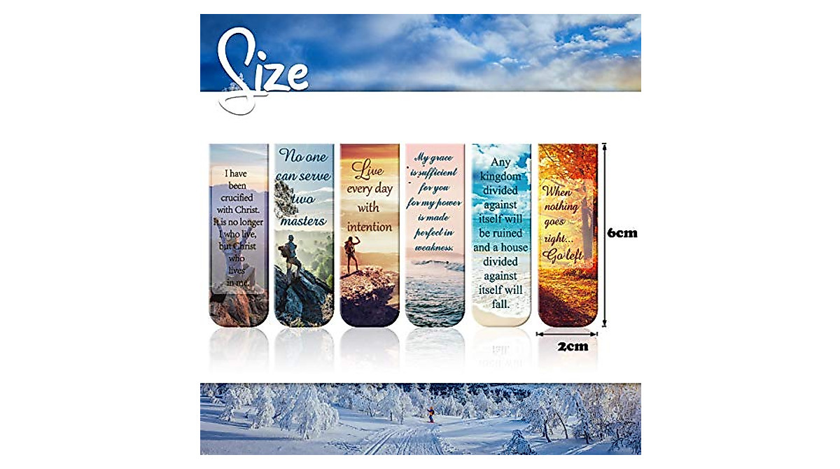 Magnetic Bible Verse Bookmarks - Inspirational Set (12 Pcs)