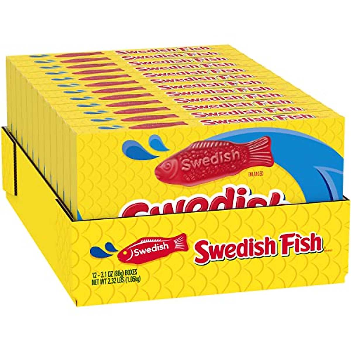 SWEDISH FISH Soft & Chewy Candy, 12 - 3.1 Oz Boxes