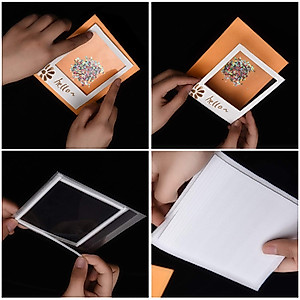 Outus 1000 Pieces Foam Sticky Strips Double Sided Dual-Adhesive 3D Foam Tapes Foam Pop Strips Adhesive Mount for Shaker Card Scrapbooking, 20 Sheets (3.9 Inch)