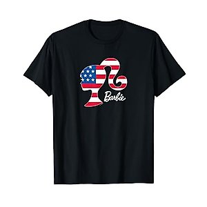 Barbie - Barbie Logo USA Flag T-Shirt