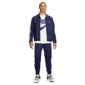 Nike Sportswear Men's T-Shirt (US, Alpha, Small, Regular, Regular, White/Blue)