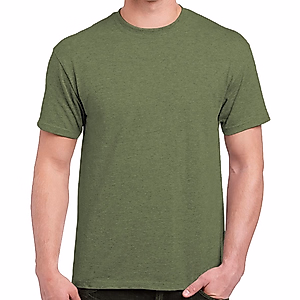 HYBRID APPAREL - Peanuts - Valentine's Peanuts Snoopy Heart - Men's Short Sleeve Graphic T-Shirt - Size Medium Heather Military Green