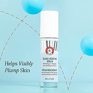 First Aid Beauty Bounce Boosting Serum with Collagen + Peptides, Helps Smooth Fine Lines + Wrinkles with Plumping Hydration, 1 oz