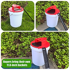 Mouse Trap Bucket (3 Pack) - Compatible with 5-Gallon Water Buckets, Indoor and Outdoor Trap Buckets, Automatic Reset Trap Bucket lid, Human Trap, Reusable Trap Bucket lid