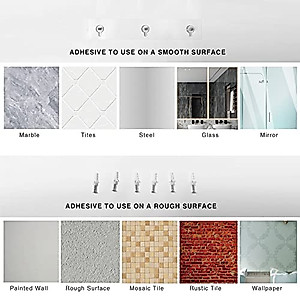 Bakzon Acrylic Shower Caddy Shelves, 2 Pack Self Adhesive Bathroom Storage Organizer, Home Wall Shower Inside Organization and Storage Decor Rv Accessories, First Apartment Essentials