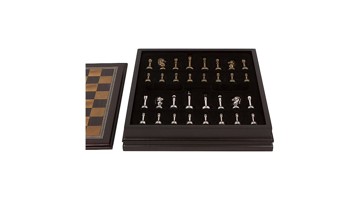 Grace Chess Inlaid Wood Board Game Set - Medium 12x12 Inch