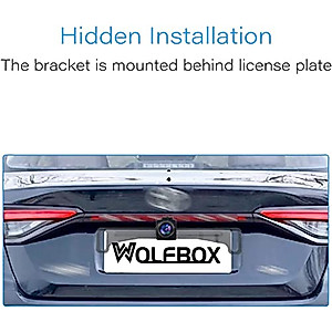 WOLFBOX Reverse Rear Camera License Plate Bracket, Car Dash Cam Mirror Camera Kit Rearview Camera Mount, Installation Holder for Backup View Camera(Suitable for G840S/T10)