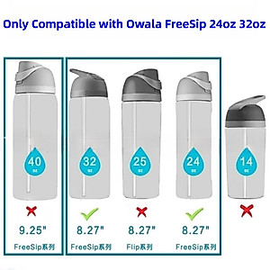Replacement Straws for Owala,Reusable Drinking Straw with Straw Cleaner Brush,Food Grade Bpa Free Clear Straw for Owala Water Bottle 24oz 32oz
