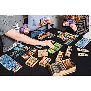 TowerRex Board Game Organizer for 7 Wonders board game box 1st Ed, 7 Wonders Cities expansion, 7 Wonders Armada expansion, 7 Wonders Leaders, 7Wonders game organizer insert storage kit accessories