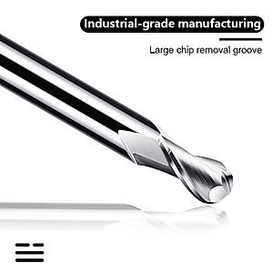 VIEUE Drill Bits 2-Flute Ball End Mills Carbide Tools CNC Mills Thread Drills Metal Engraving Drills Helical Mills (Cutting Edge Length : 4x17x45)