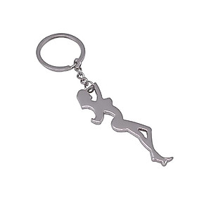 ARFUKA Bottle Opener Keychain Metal Sexy Lady Pendant Beer Opener Beverage Soda Beer Bartender Bottle Opener Keyring Christmas Birthday Gift for Men and Women