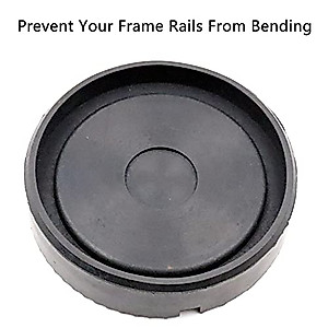 GRADE Universal Floor Jack Rubber Pad Jack Pad Adapter Pinch Weld Side Frame Rail Protector Puck/Pad (2 Pack)