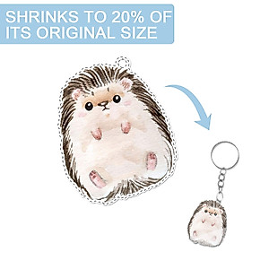 Warckon 137 Pieces Shrink Plastic Sheet Kit Include 12 PCS Shrinky Art Paper with 125 PCS Keychains Accessories for Kids Creative Craft