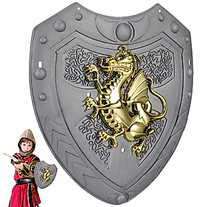Toyvian Shield Toy Pirate Toy Boys Kids Toys Medieval Shield Toys for Kids Pretend Toys Kids Warrior Shield Party Decor Abs Silver Child Prom Decorate Kids Pirate Costume Kids Knight