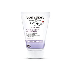 Weleda Baby White Mallow Diaper Care Cream, 1.7 Fluid Ounce, Fragrance Free Plant Rich Protection with White Mallow, Pansy, Sesame and Coconut Oils