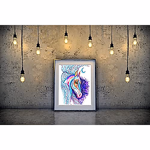 5D DIY Diamond Painting Kits for Adults Kids, Full Round Drill Diamond Art Painting, Crafts, Artwork, Used for Home Office Wall Decoration,14x18inch/35x45cm (Frame)