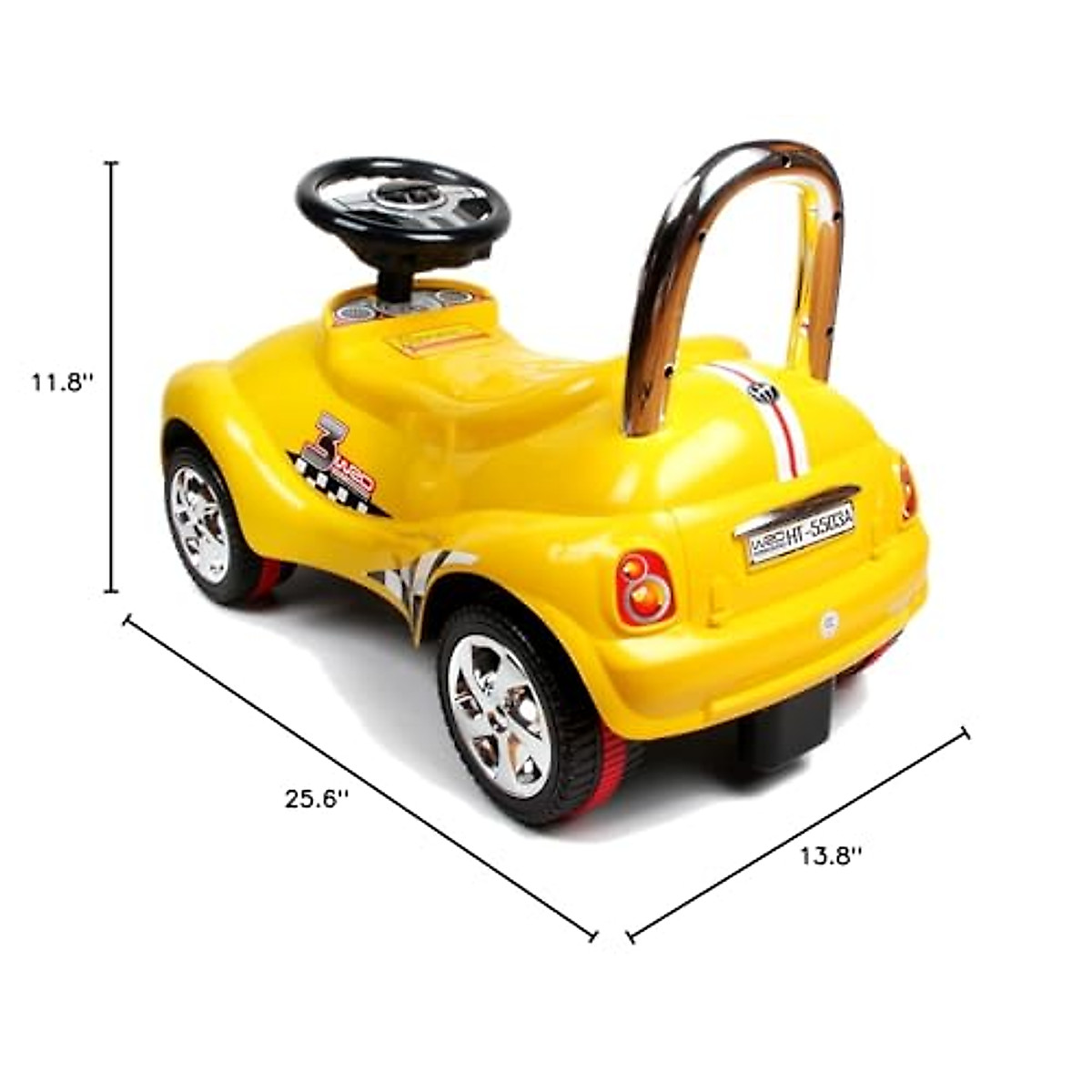 Amazing Tech Depot 3-in-1 Ride On Car Toy Gliding Scooter with Sound & Light (Color May Vary)