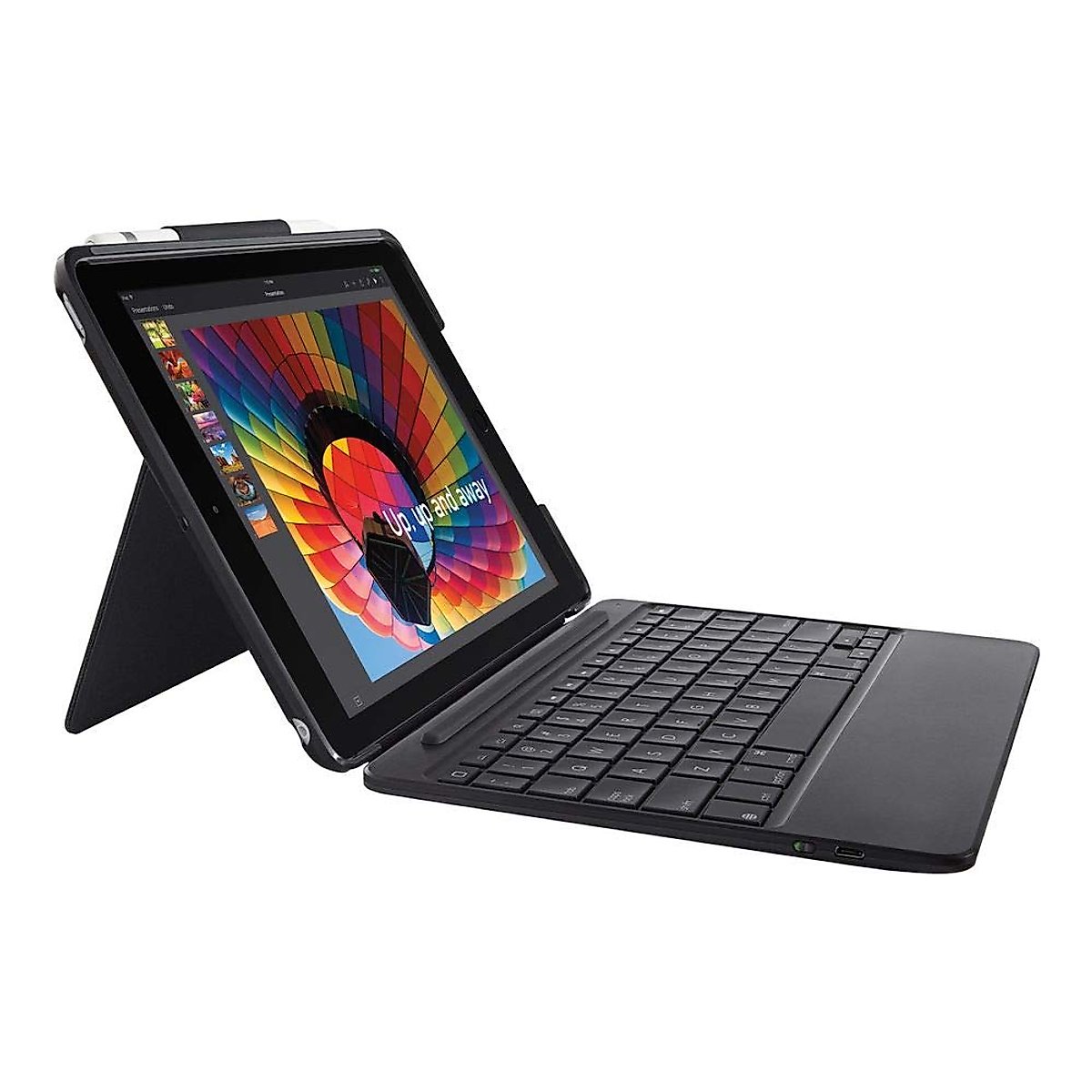 Logitech Slim Combo Case with Detachable Backlit Bluetooth Keyboard for iPad (5th & 6th Generation), Black