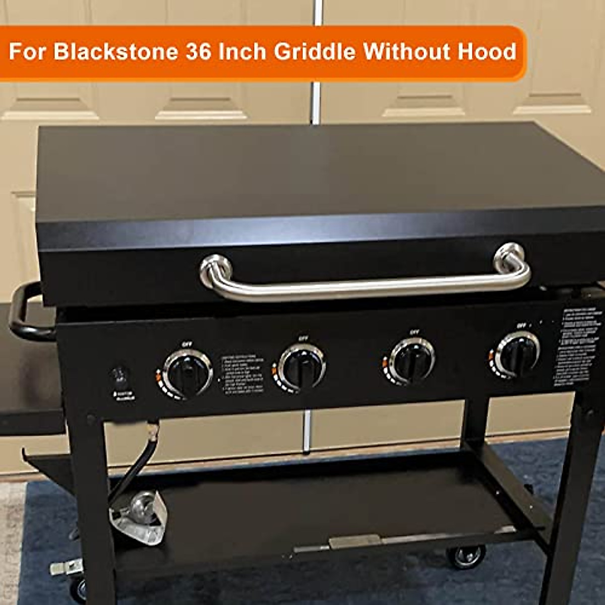 Grisun Hinged Lid for Blackstone 36 inch Griddle, Heat Resistant Powder-coated Steel Griddle Lid for Blackstone 1554,1565,1560,1818,1825,1836,1841,1863,1866,1984,2122, Handle for Easy Lift