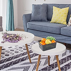 Ramddy 8 Packs Plastic Weave Basket for Organizing, Small Office Home Storage Bin