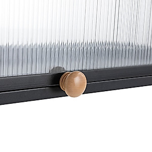 Kitchen Wall Cabinet, Wall Cabinet Storage Cabinet with Flip-Up Doors, Carbon Steel Wall Mounted Storage Cabinet, Food Pantry Cabine for Bathroom Kitchen Living Room, Black (33.5 x 11x 11.8 inch)