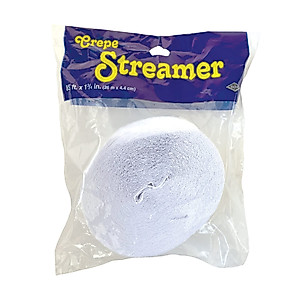 FR Festive Crepe Streamer (white) Party Accessory (1 count) (1/Pkg)