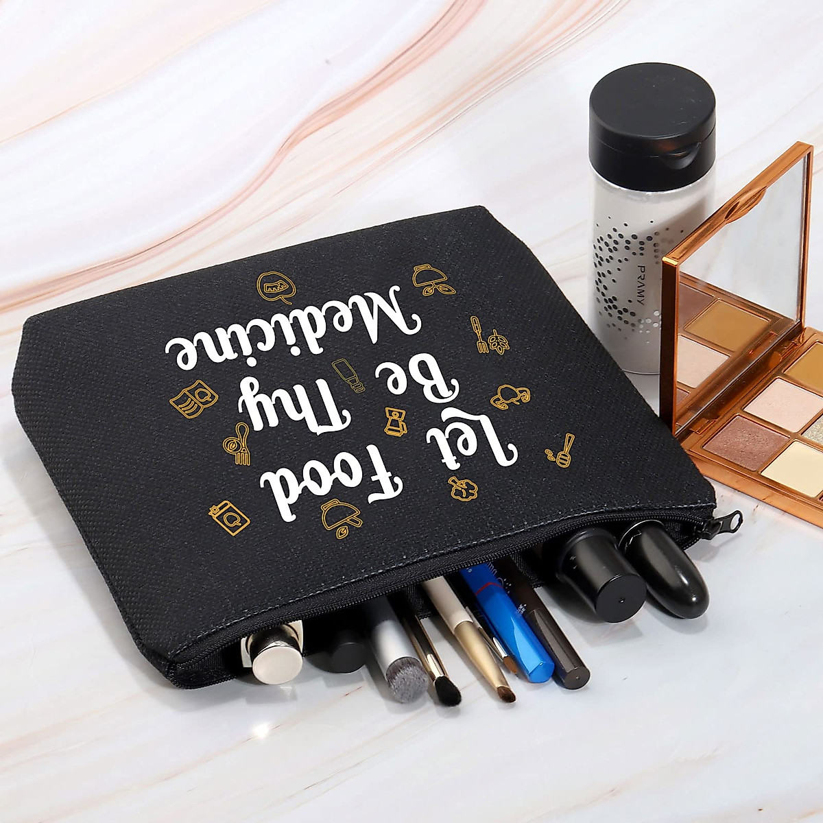 VAMSII Registered Dietitian Gifts Nutritionist Makeup Toiletry Bag Dietetics Student Zipper Pouch (Dietitian Makeup Bag)