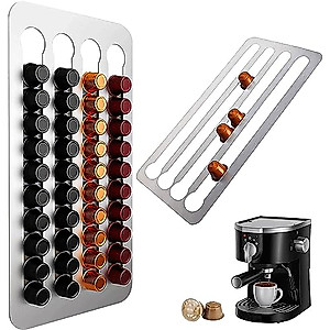 Coffee Capsule Holder, Large Capacity Coffee Capsule Stand Foam Bonding Pads Technology Save Space Capsule Organize Container for Home Hotel or Office