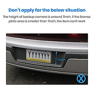 AUTO-VOX Steel Flat Tab Brackets for License Plates, Used for Soalr1 Wirless Backup Camera for Trucks