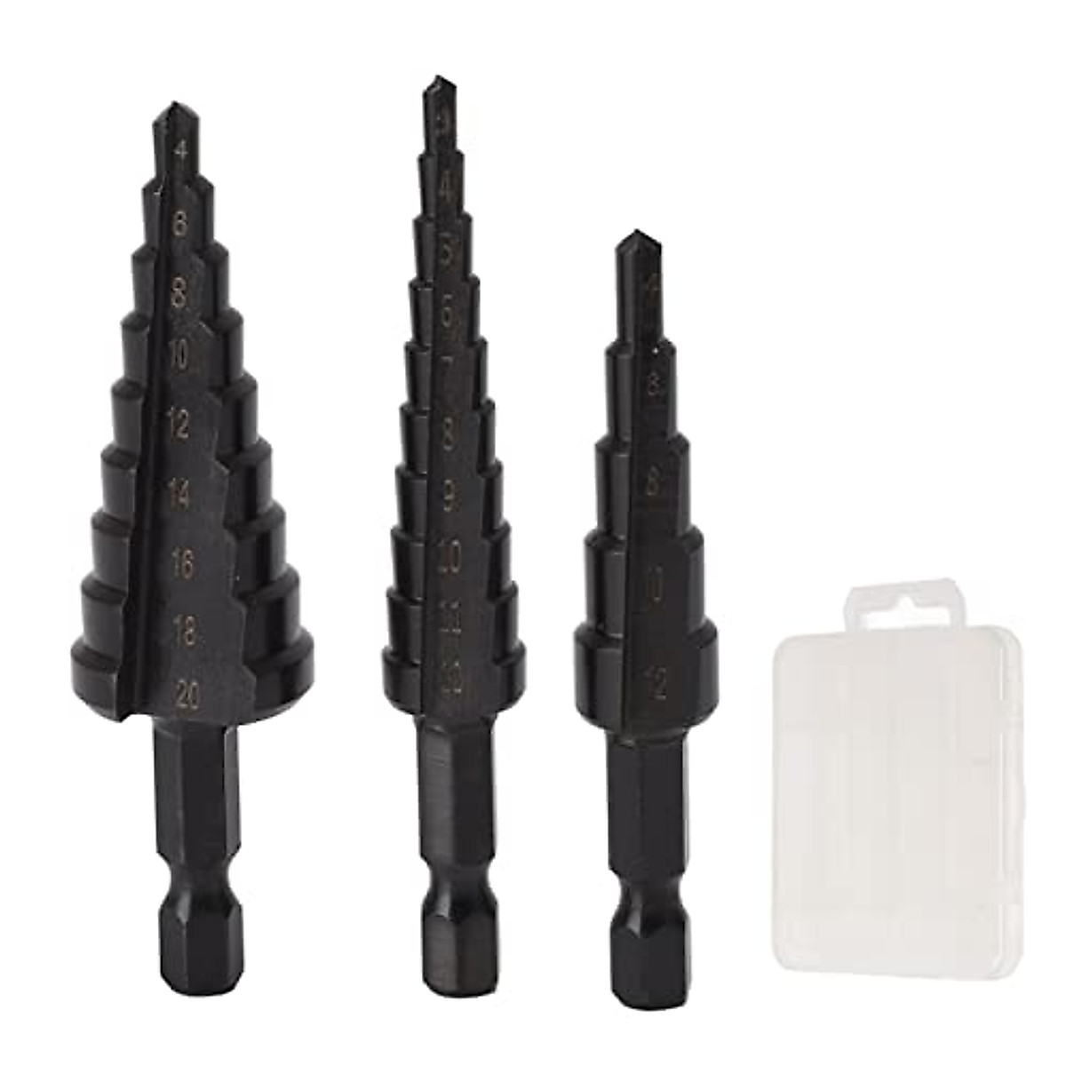 Hex Handle Step Drill Bit, Heat Treatment Step Drill Bit Non Slip for Metal