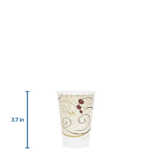 SOLO R7N-J8000 7 oz Symphany Waxed Paper Cold Cup (Case of 2000), beige, 3.7"