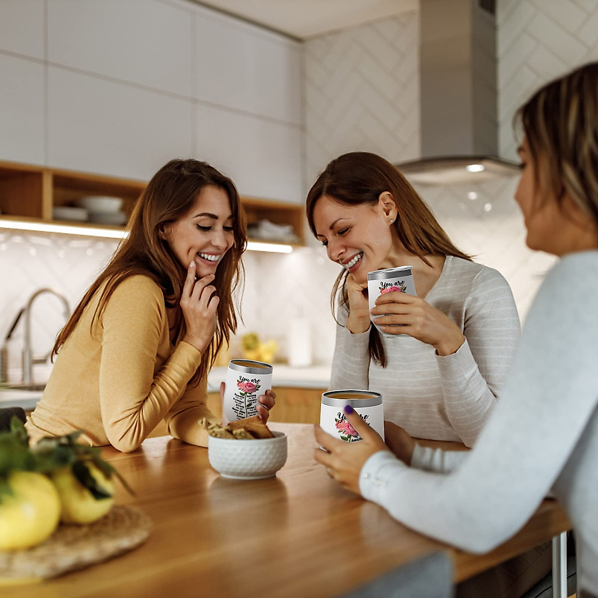 LiqCool Christian Gifts for Women, Unique Religious Gifts for Women, Inspirational Gift for Women, Christian Mothers Day Gifts, Christian Wine Tumbler Gift for Christmas Birthday (12oz, White)