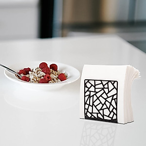 Farmhouse Black Napkin Holder for Table Decor, Modern Metal Paper Napkin Holders for Your Home Kitchen Bathroom Dinning Table