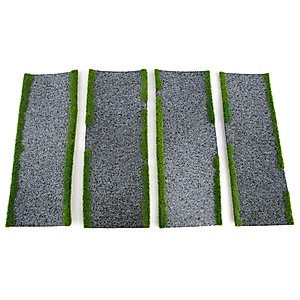 War World Gaming Road Straight Sections Set of 4 – 28mm Wargaming Scenery Terrain Model Diorama