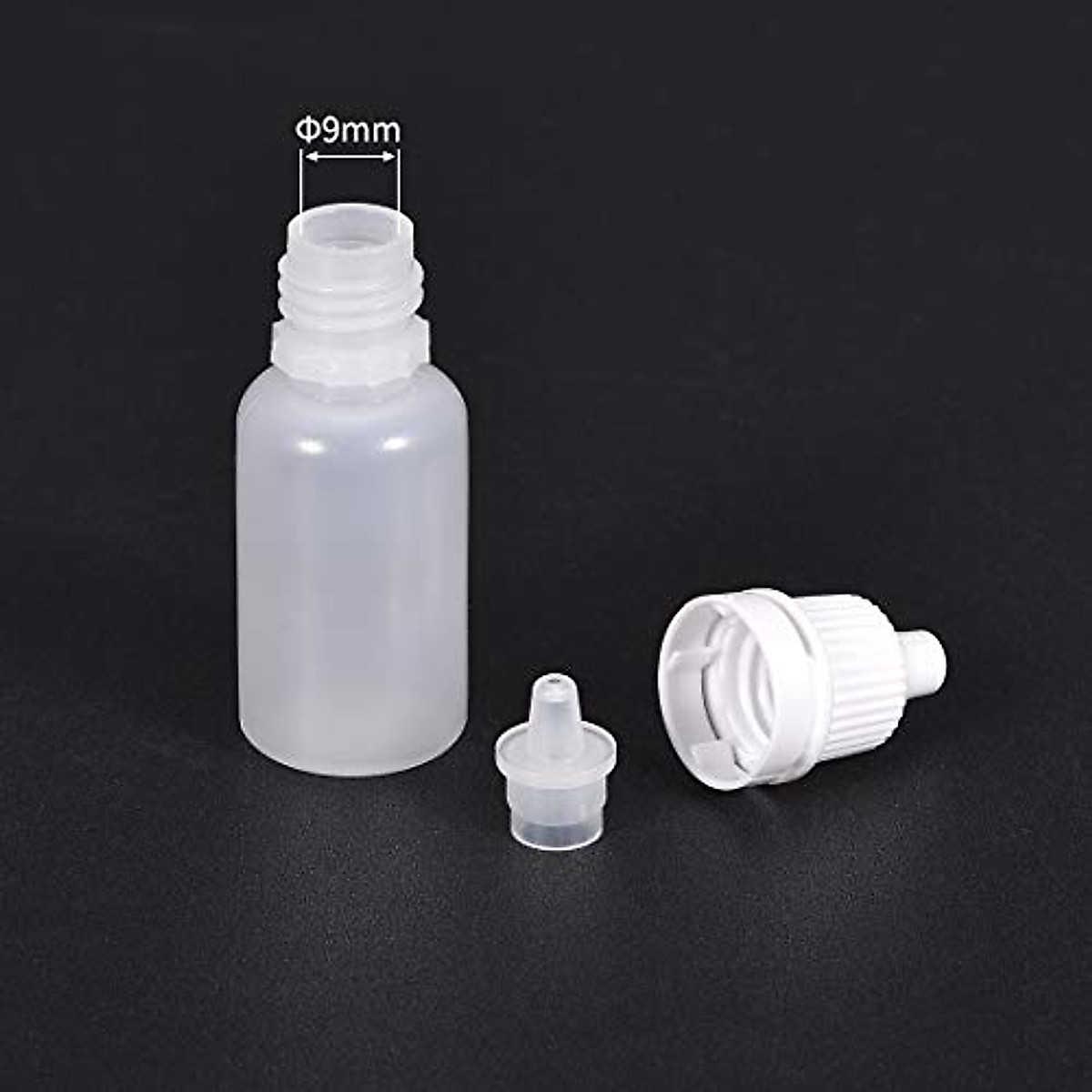uxcell Plastic Dropper Bottles, 10ml/0.34 oz Empty Squeezable Dropper Bottle with Cap, Pack of 24