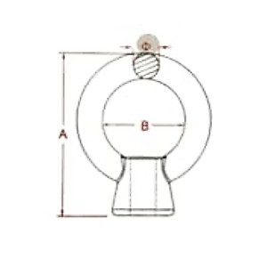 US STAINLESS Stainless Steel 316 Lifting Eye Nut 1/2" UNC Marine Grade Pitch of 13