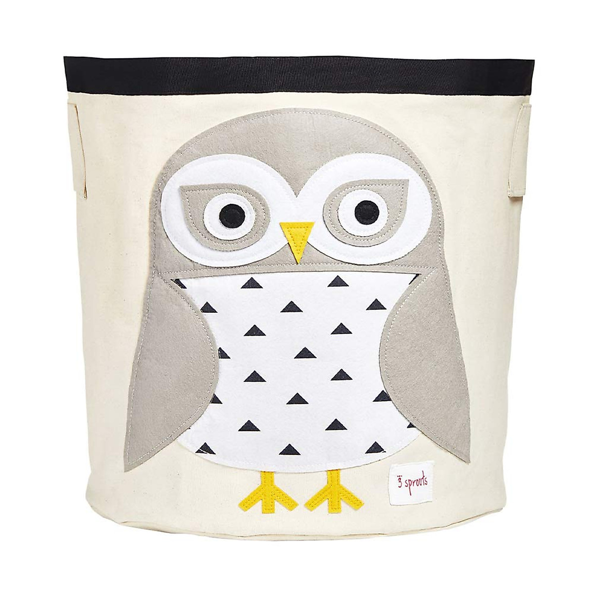 3 Sprouts UBNSNO Canvas Storage Bin Laundry and Toy Basket for Baby Toddlers and Kids, Owl and Cat