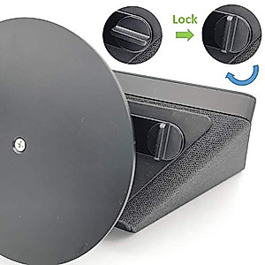 Echo Show Stand Aluminum Stand Easy to Install for Amazon Echo Show 2nd Gen Speaker Accessories Horizontal 360 Rotation Longitudinal Angle Change Base Black