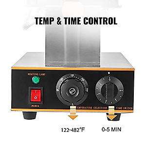 VEVOR Commercial Bubble Waffle Maker, 1400W Egg Bubble Puff Iron w/ 180° Rotatable 2 Pans & Wooden Handles, Stainless Steel Baker w/ Non-Stick Teflon Coating, 50-250℃/122-482℉ Adjustable