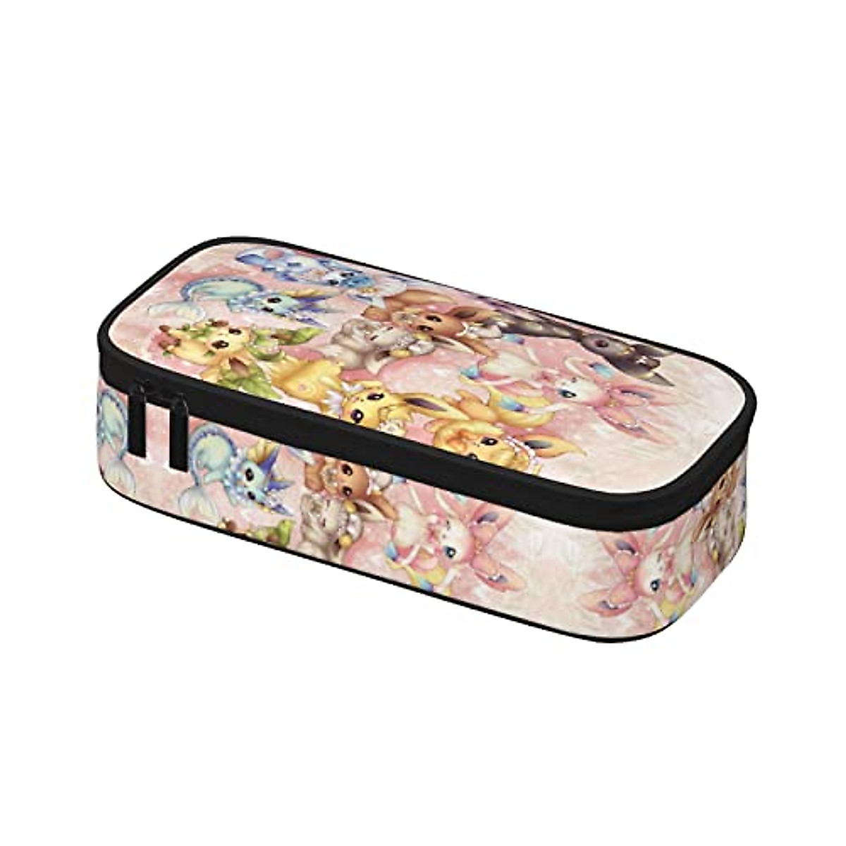 Ee-Vee Pencil Case Big Capacity Pen Bag Stationery Bags Portable Storage Bag Makeup Case for School Office Home, Black