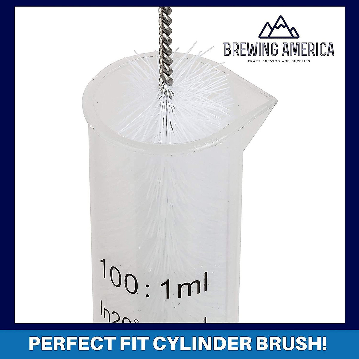 Maple Syrup Hydrometer Test Cup and Cleaning Brush for Consistently Delicious Pure Syrup and Easy Clean-up - Stainless Steel - 10 Inches Tall